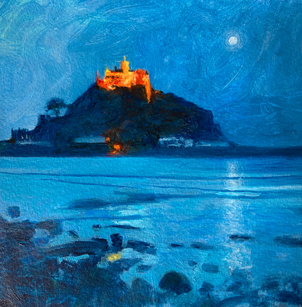 Cobalt and Gold Evening – Glyn Macey Studio