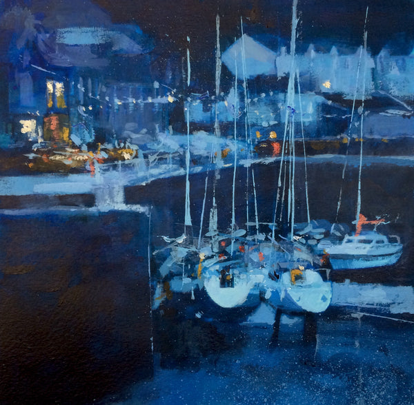 Yachts at rest - Porthleven Print – Glyn Macey Studio
